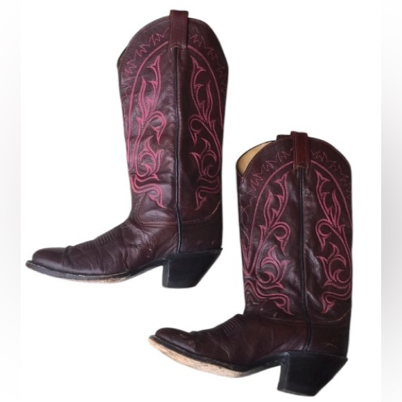 Tony Lama | Shoes | Tony Lama Womens Boots Embroidered Leather Cowboy ...